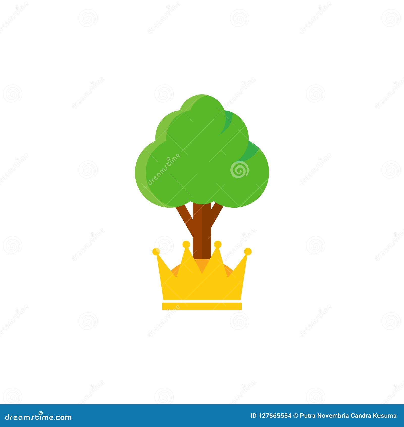 King Tree Logo Icon Design stock vector. Illustration of king - 127865584