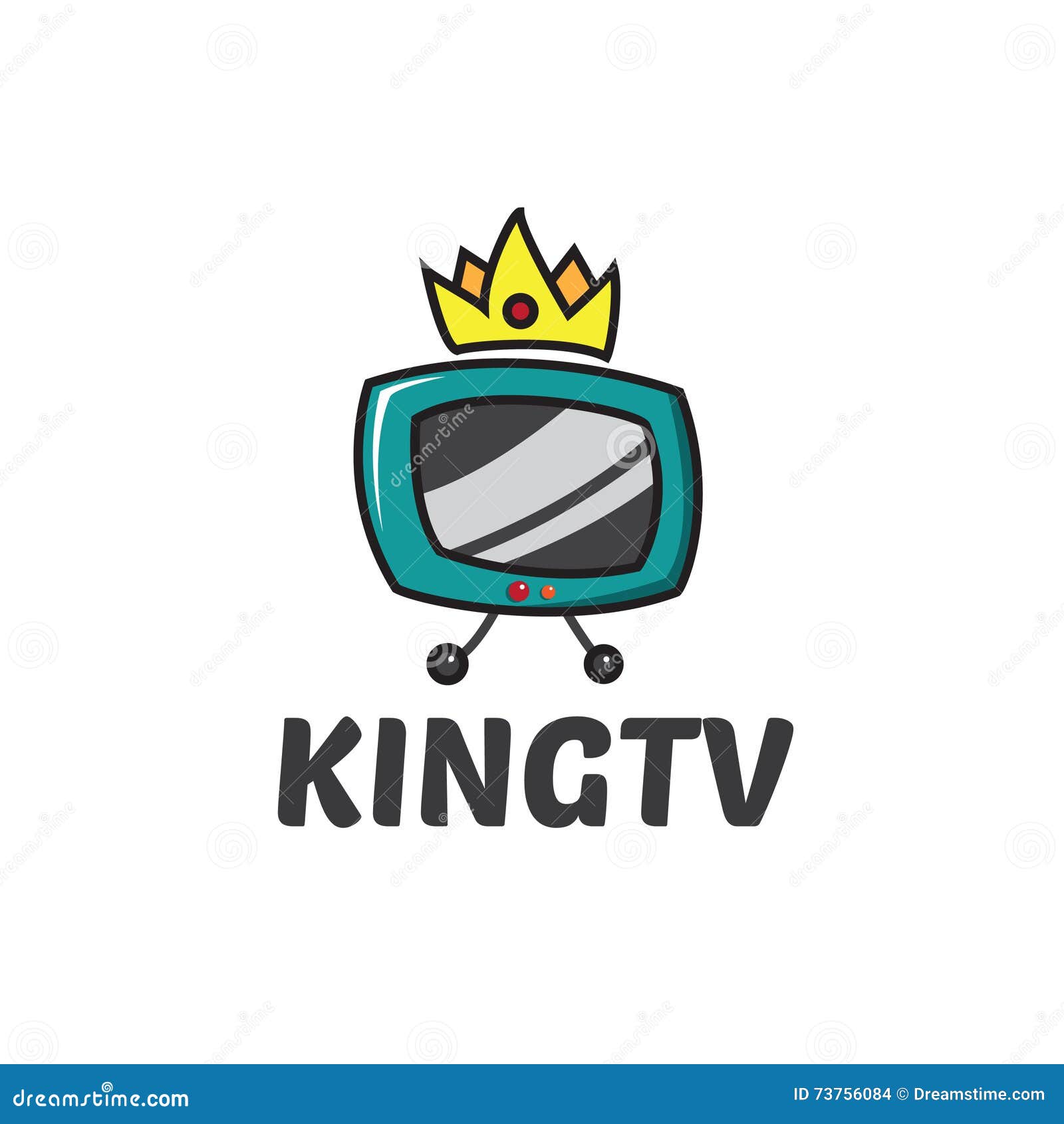 King tv logo stock illustration. Illustration of monitor - 73756084