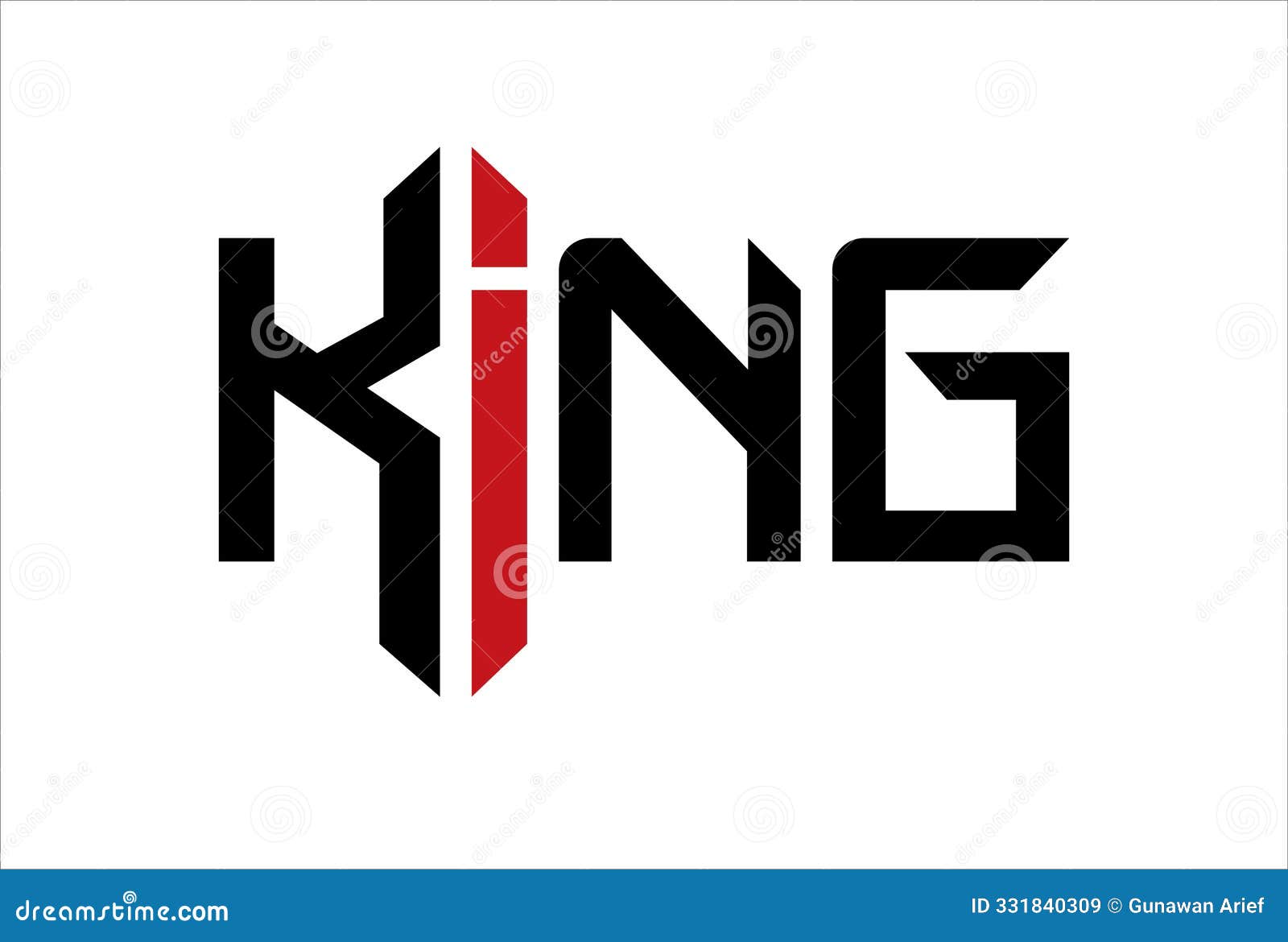 King Typography Logo Icon Design Stock Illustration - Illustration of ...