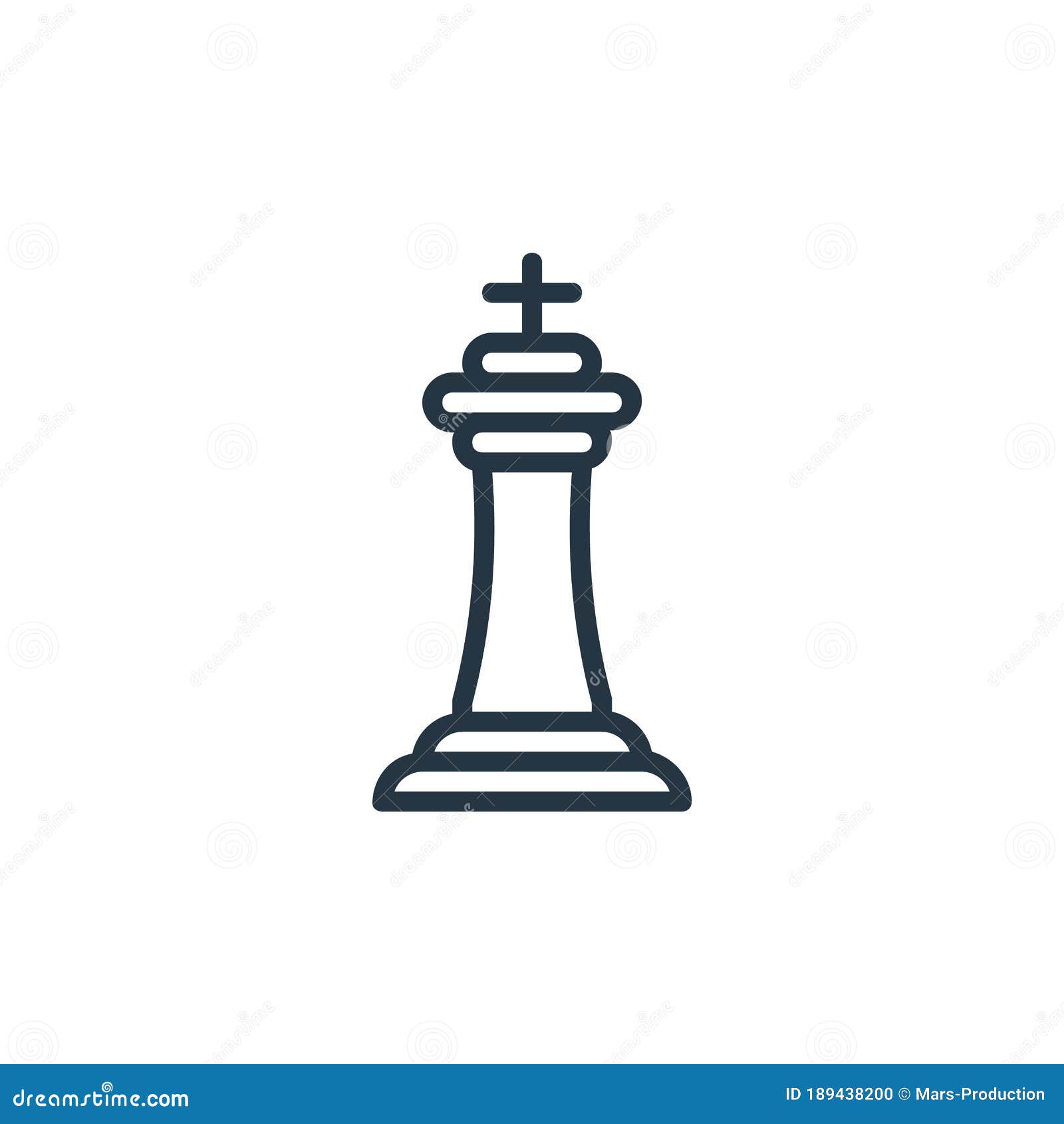 King Vector Icon Isolated on White Background. Outline, Thin Line King ...