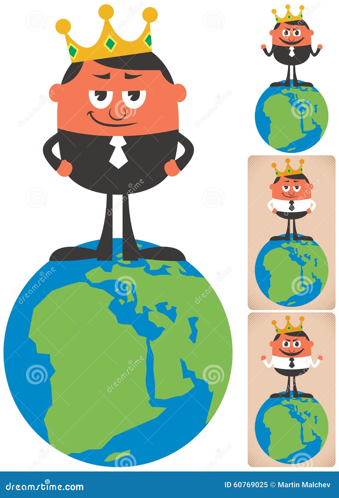 Happy Dictator Standing On The Planet Earth Juggles Nuclear Bombs ...