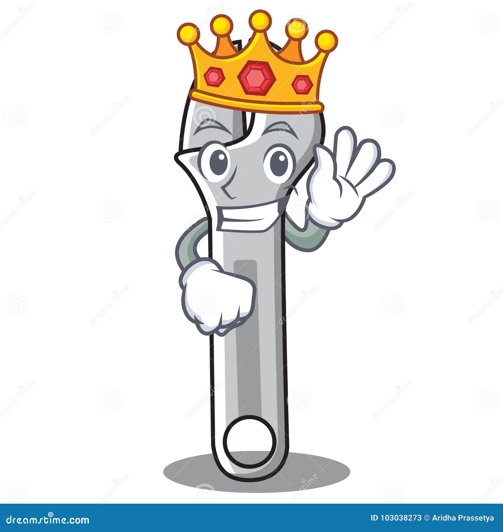 King Wrench Character Cartoon Style Stock Vector - Illustration of ...