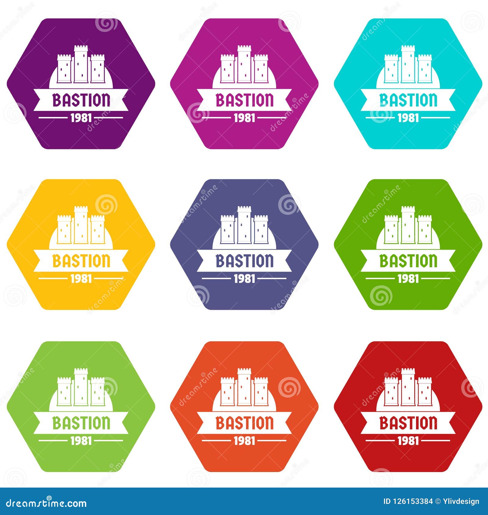 Kingdom Bastion Icons Set 9 Vector Stock Vector - Illustration of ...