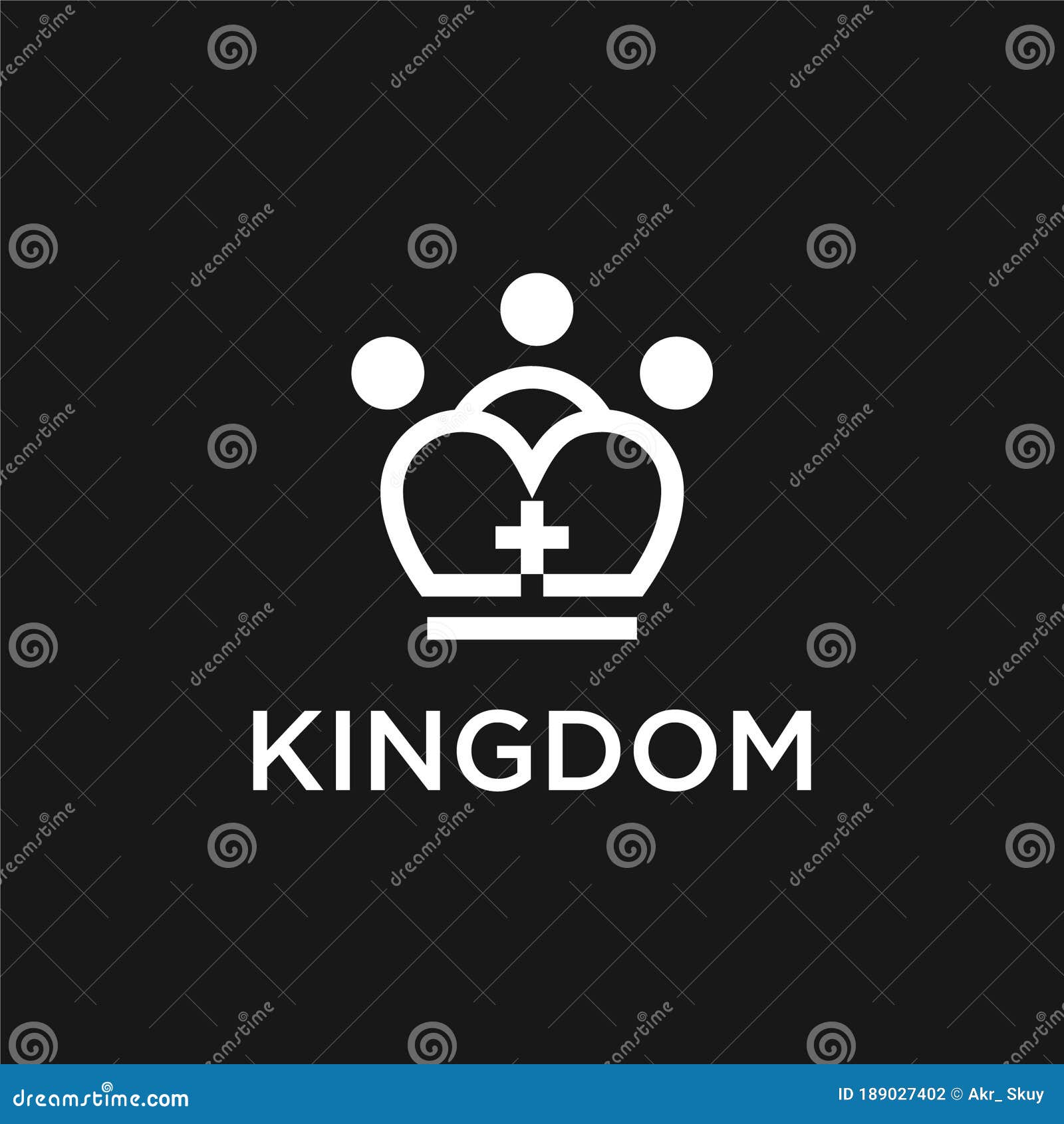 Kingdom Crown Logo Design Template Stock Illustration - Illustration of ...