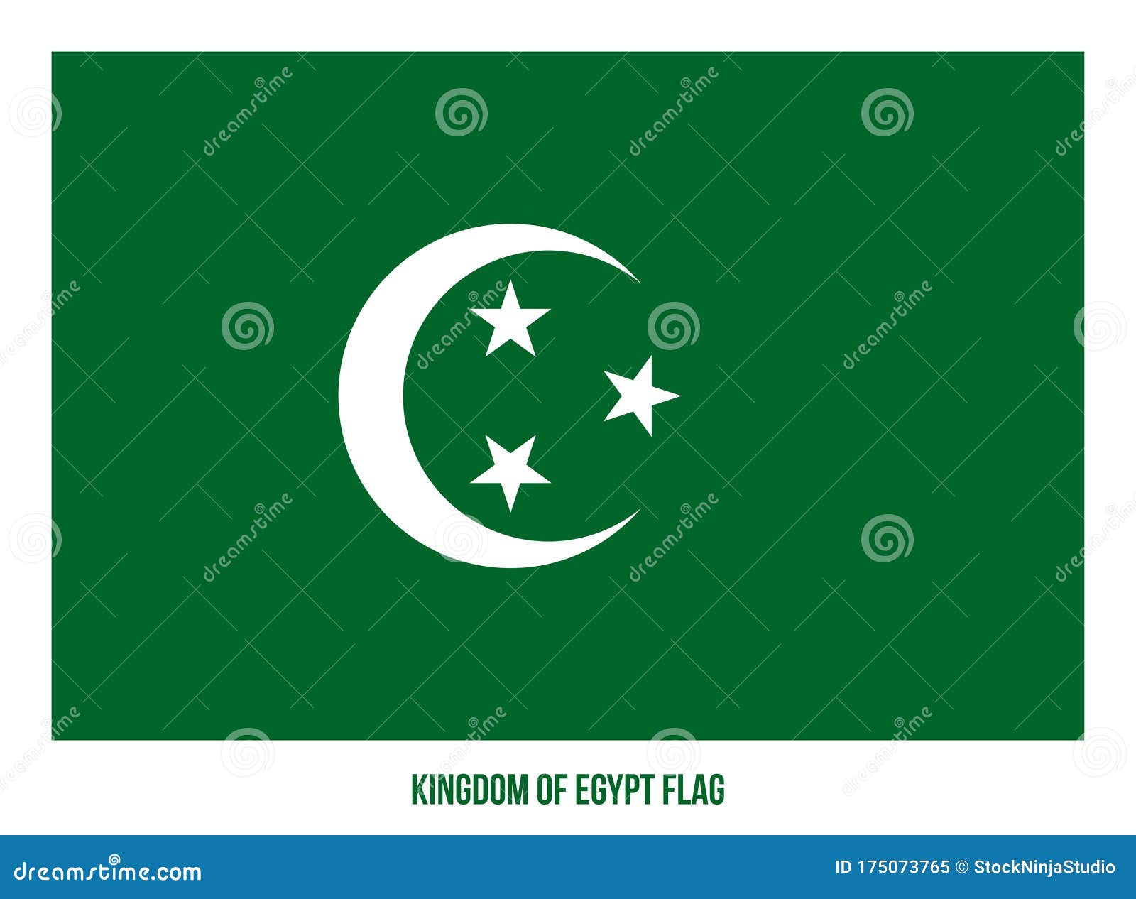 Kingdom of Egypt Flag Waving Vector Illustration on White Background ...