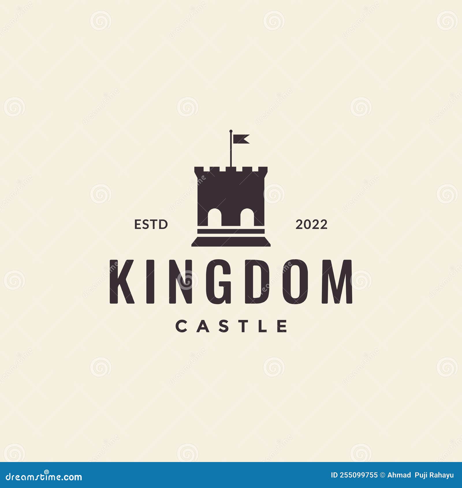 Kingdom Gate Castle Hipster Logo Design Stock Vector - Illustration of ...