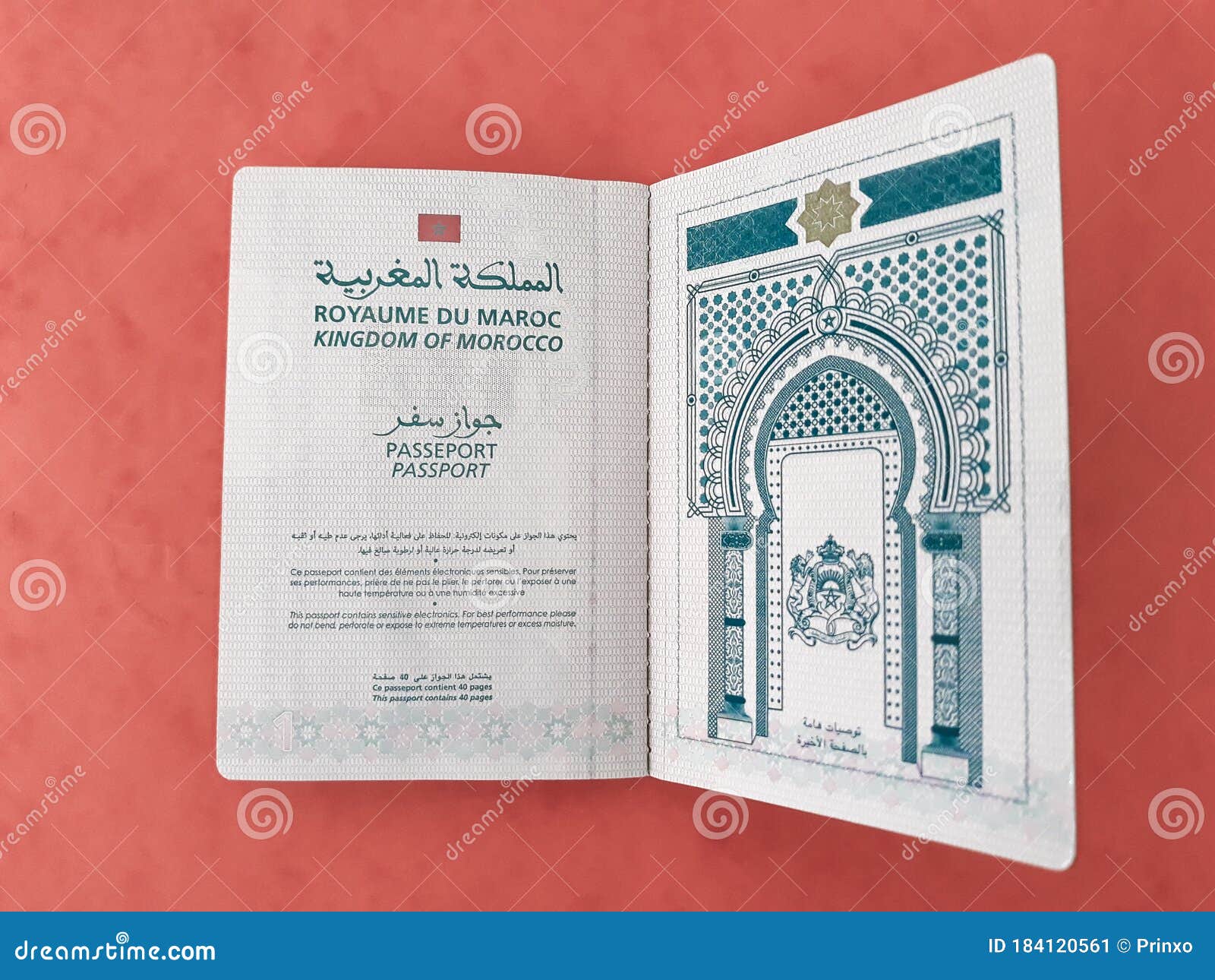Moroccan passport stock image. Image of gold, official - 184120561