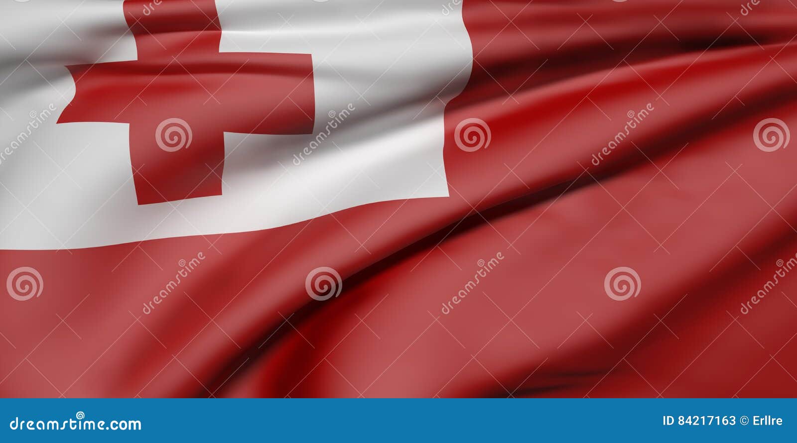 Kingdom of Tonga flag stock illustration. Illustration of wave - 84217163