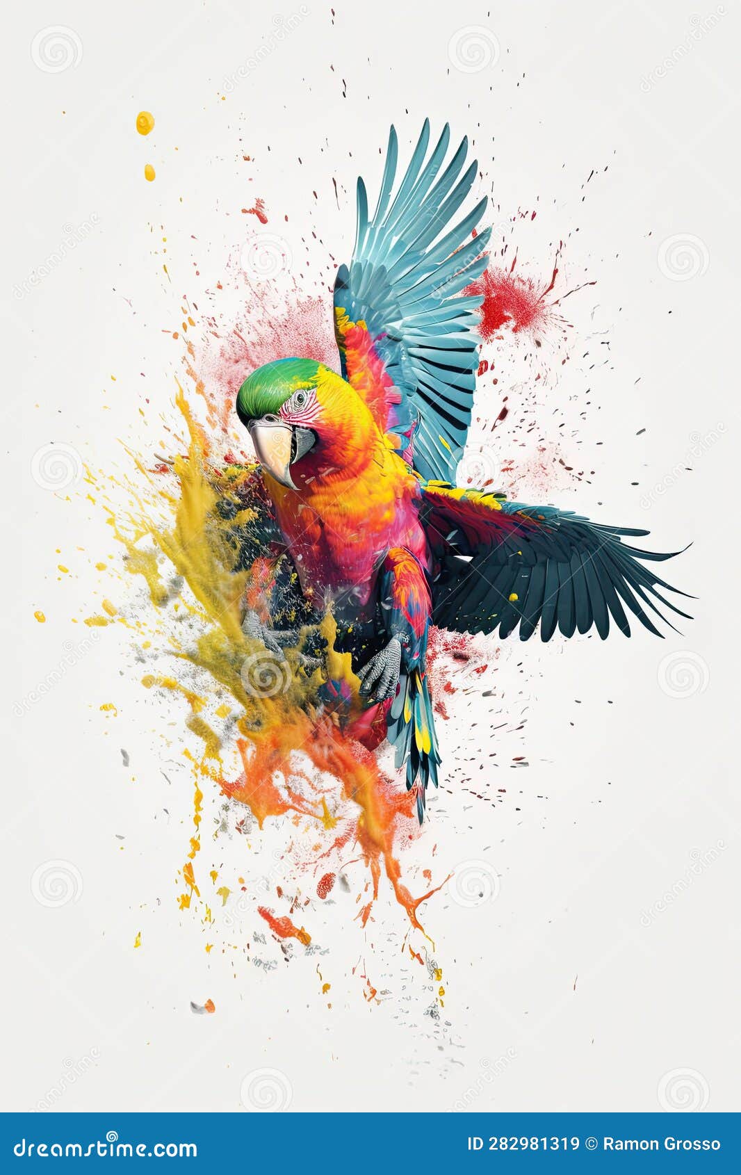 Kingfisher, Bald Eagle and Parrot Stock Illustration - Illustration of ...