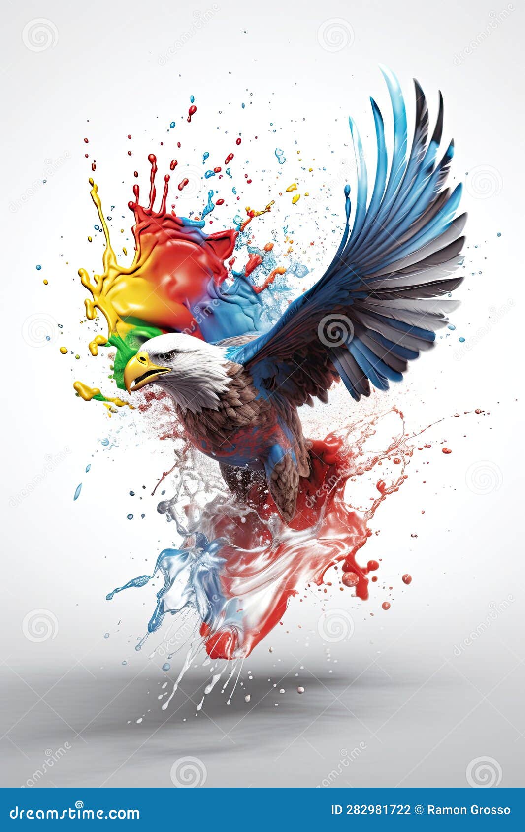 Kingfisher, Bald Eagle and Parrot Stock Illustration - Illustration of ...