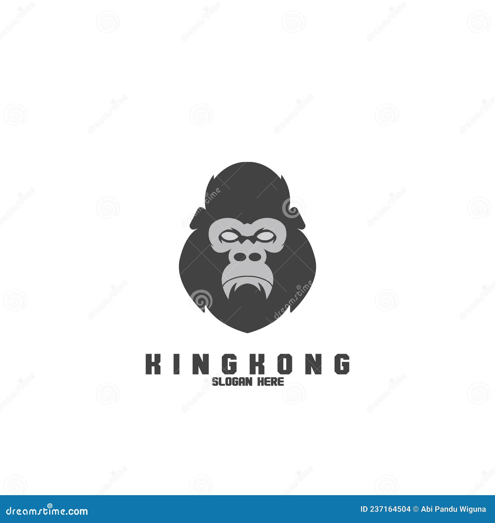 Kingkong Simple Logo and Vector Template Stock Vector - Illustration of ...