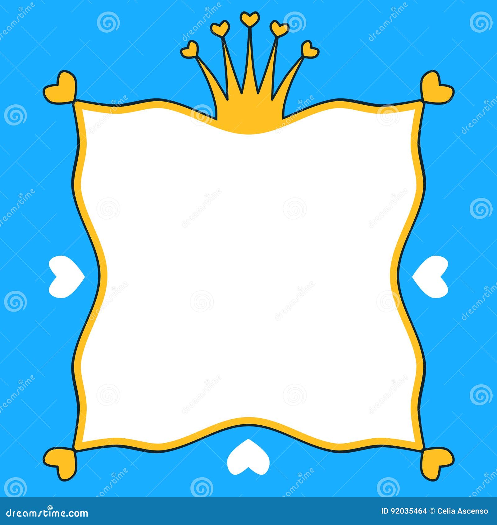 Kings Crown Invitation Card Frame Stock Illustration - Illustration of ...
