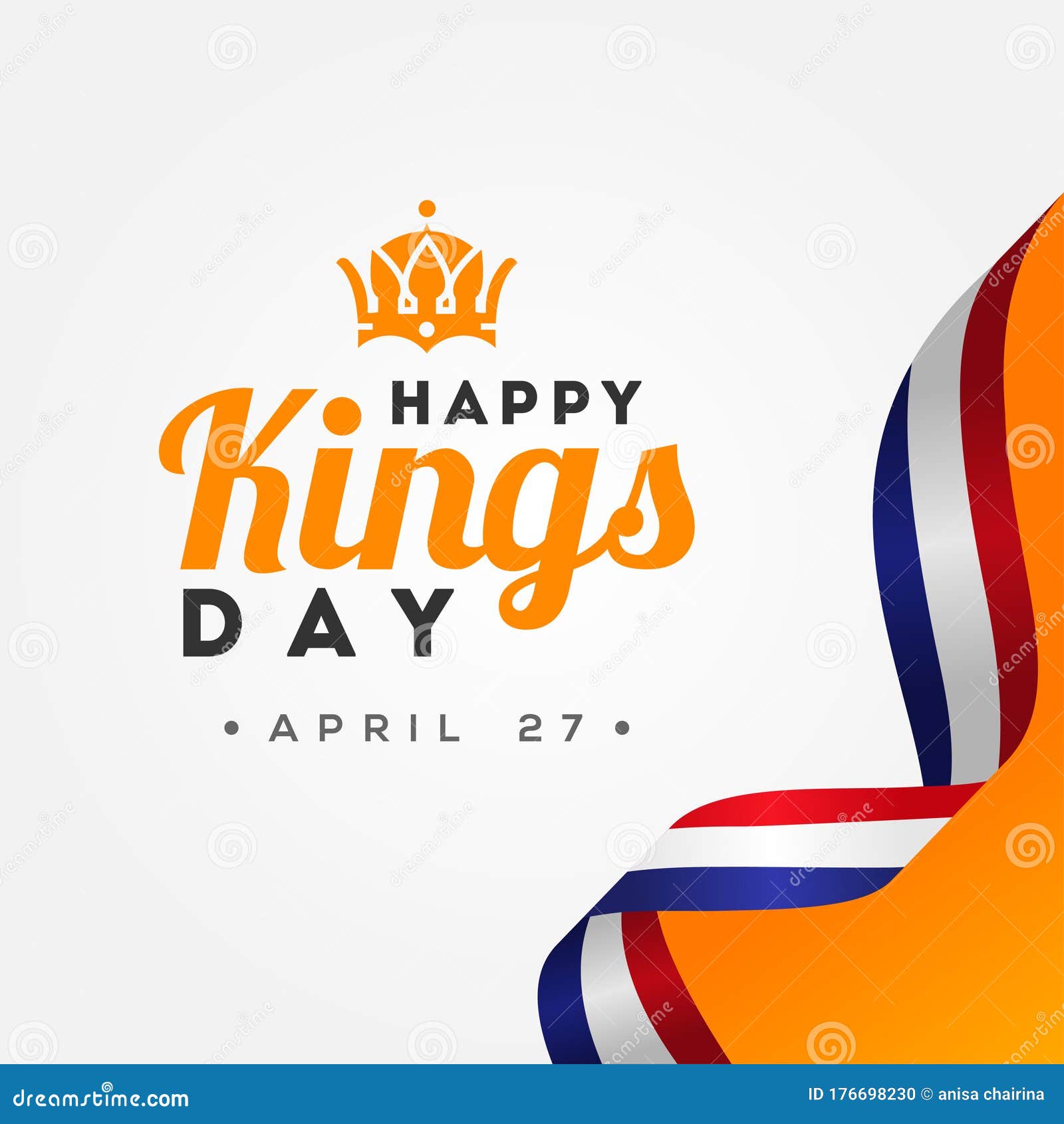 Kings Day Vector Design for Banner or Background Stock Vector ...