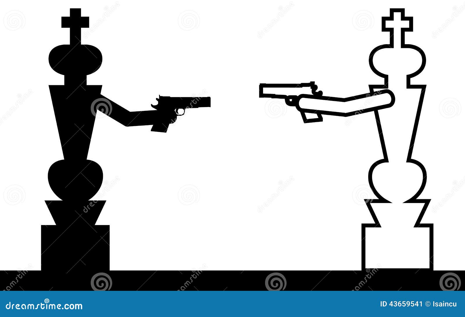 Kings fight stock vector. Illustration of concepts, chess - 43659541