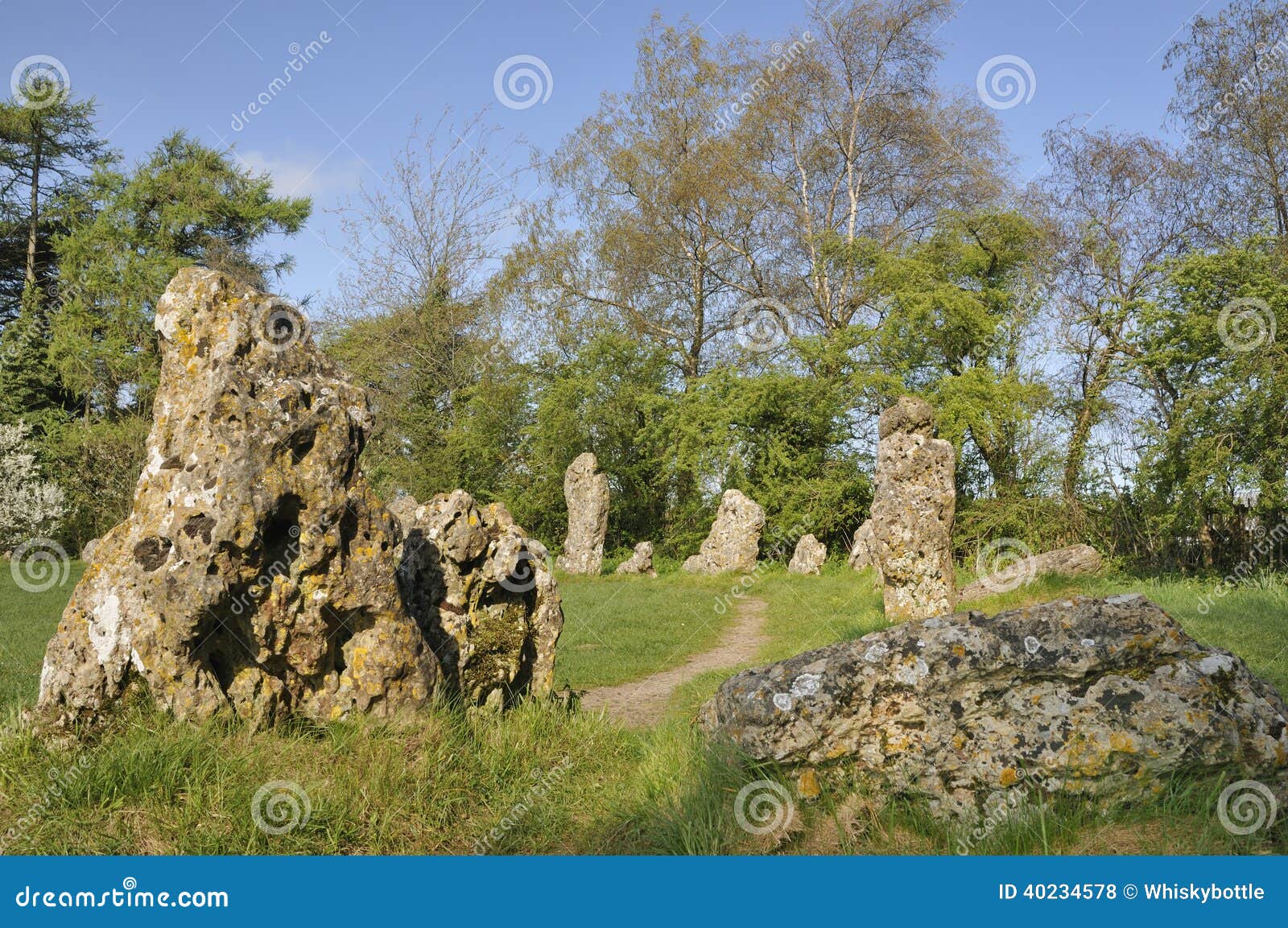 The Kings Men Stone Circle stock photo. Image of cotswold - 40234578
