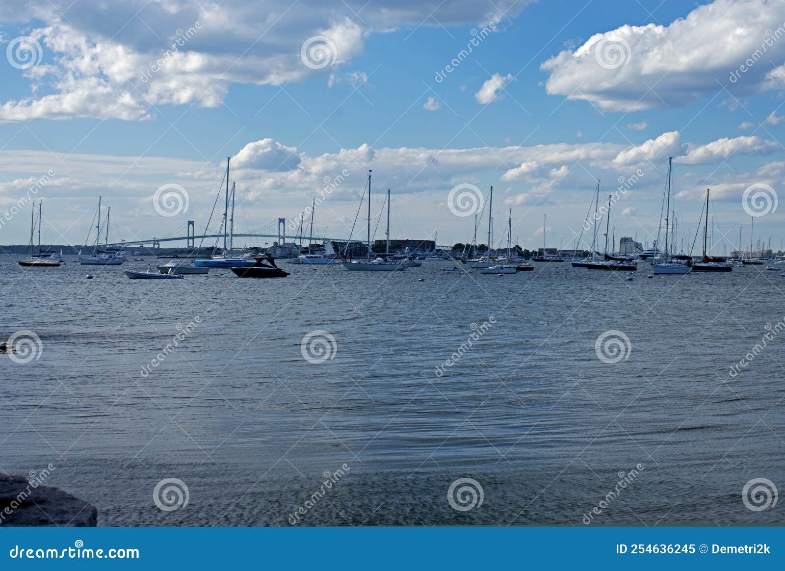 Kings Park View of Newport Harbor -02 Stock Image - Image of black ...