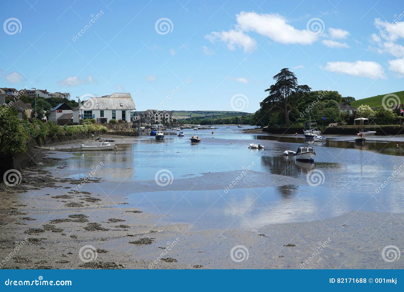 Kingsbridge Estuary, Devon, England Stock Photo - Image of trees, sand ...