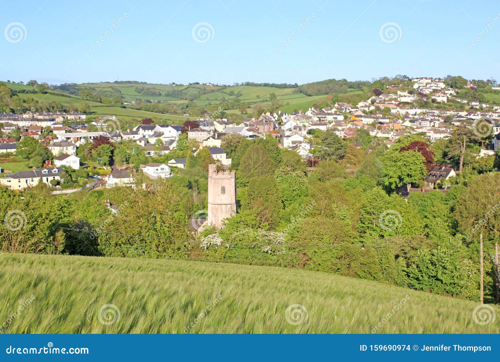 Kingskerswell Village, Devon Stock Photo - Image of england, hill ...