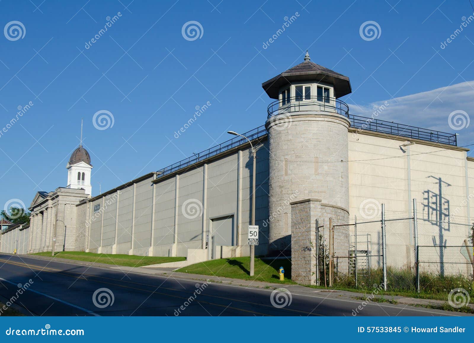 Kingston Penitentiary stock image. Image of oblique, blue - 57533845