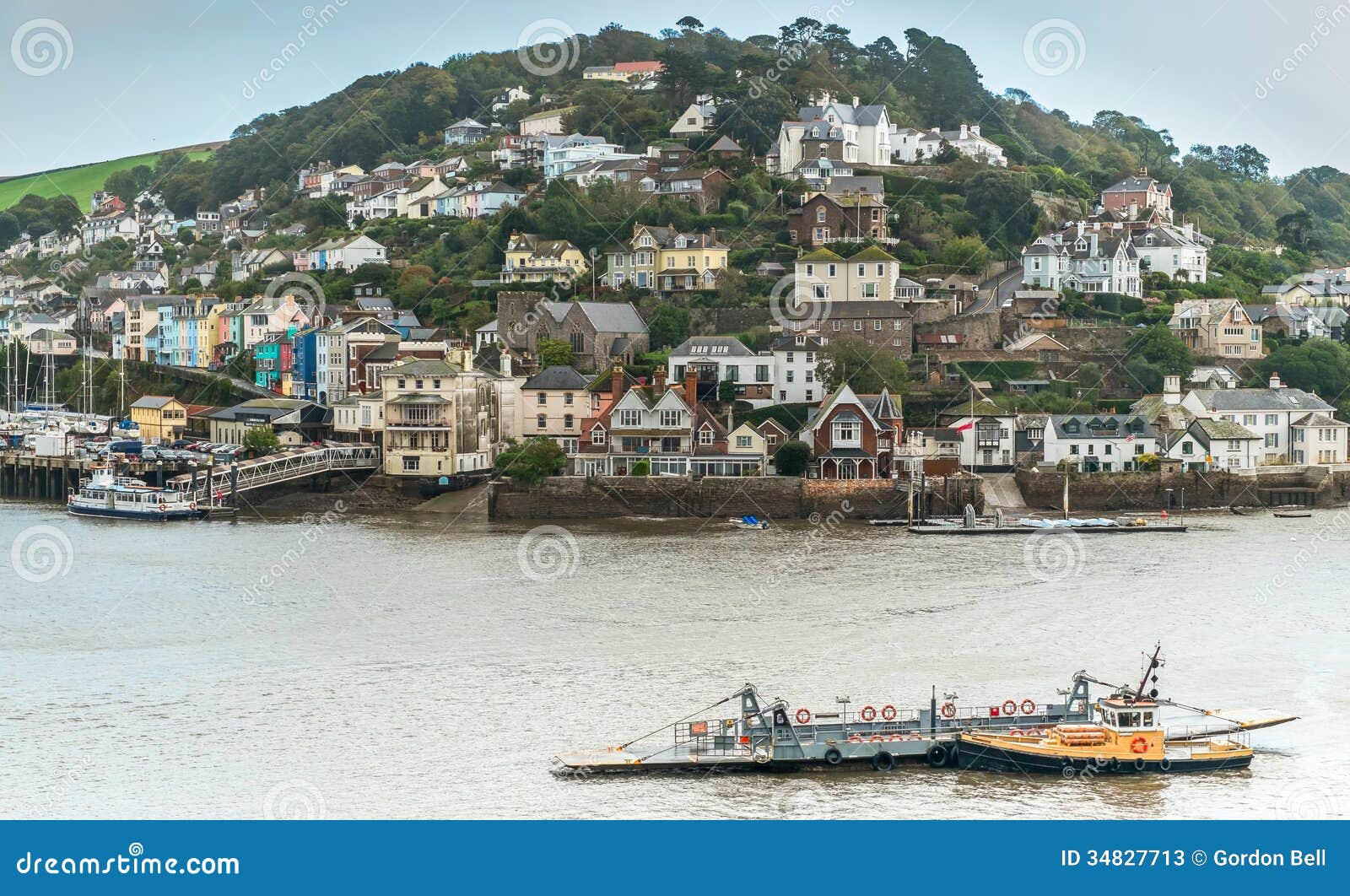 Kingswear stock image. Image of south, ferry, cars, river - 34827713