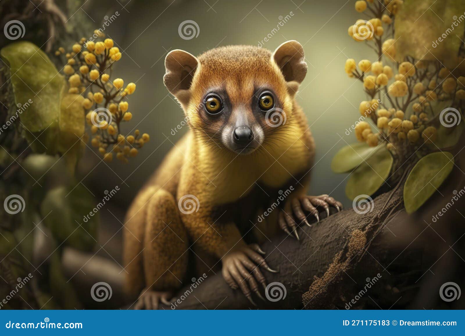 Kinkajou Close-up. Generative AI Stock Illustration - Illustration of ...