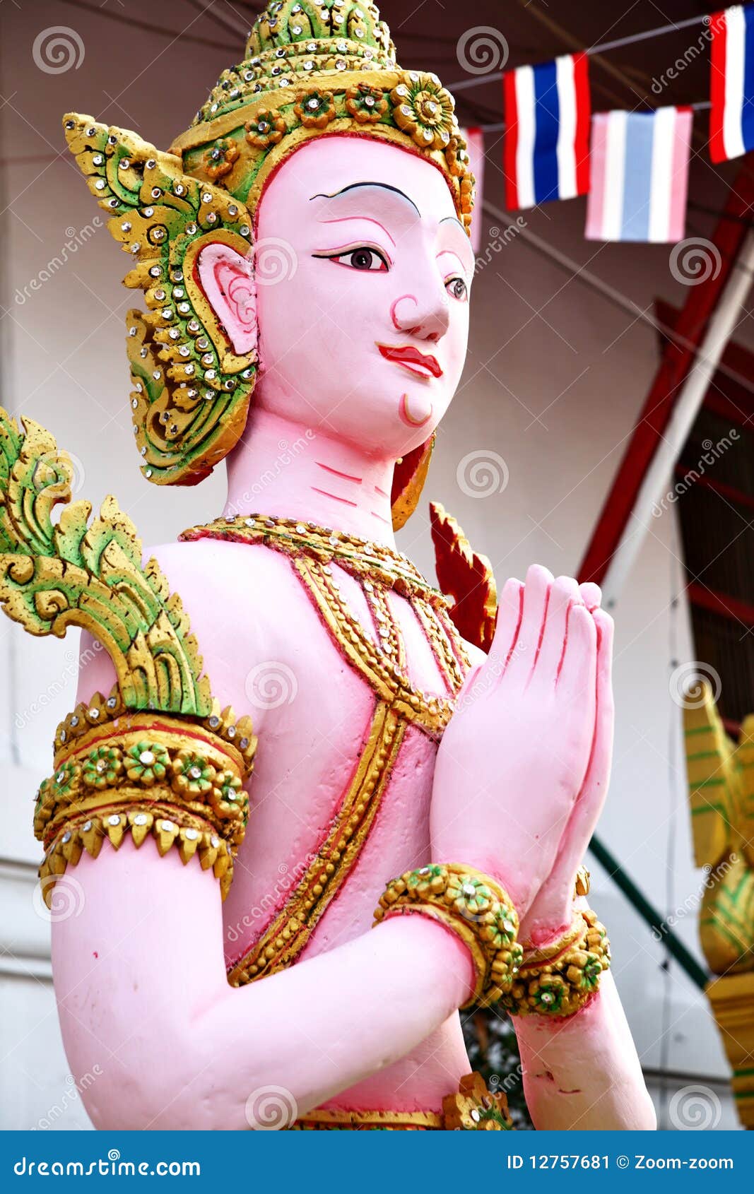 Kinnara statue stock image. Image of culture, oriental - 12757681