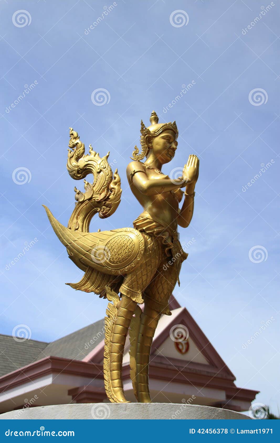 Kinnara statue stock photo. Image of kinnari, architecture - 42456378