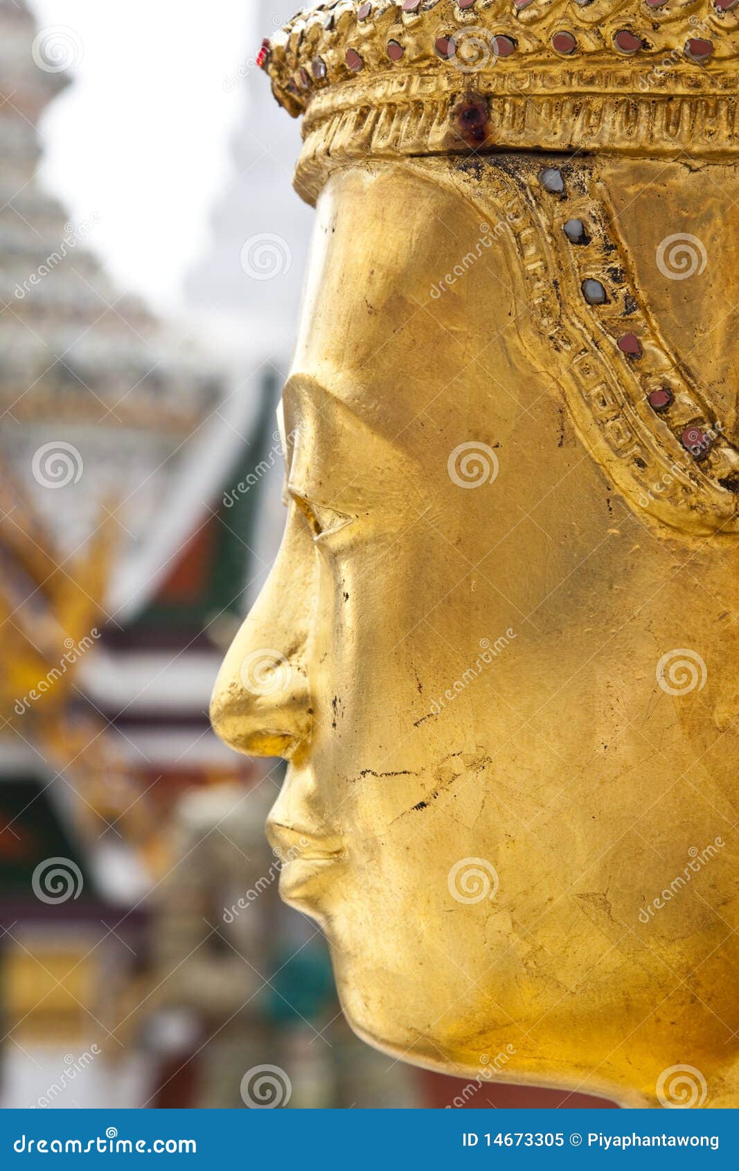 Kinnaree face stock image. Image of guard, grand, landmark - 14673305