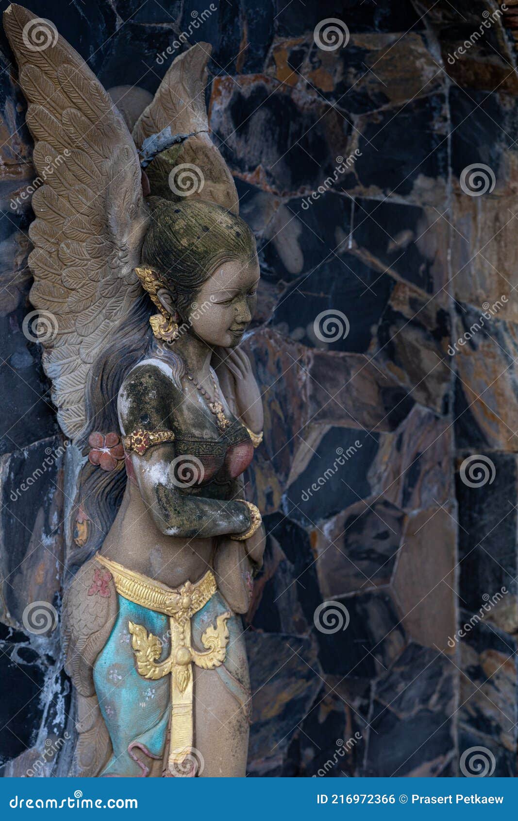 Kinnaree Stucco Work, Kinnaree Is An Angel With Wings Royalty-Free ...