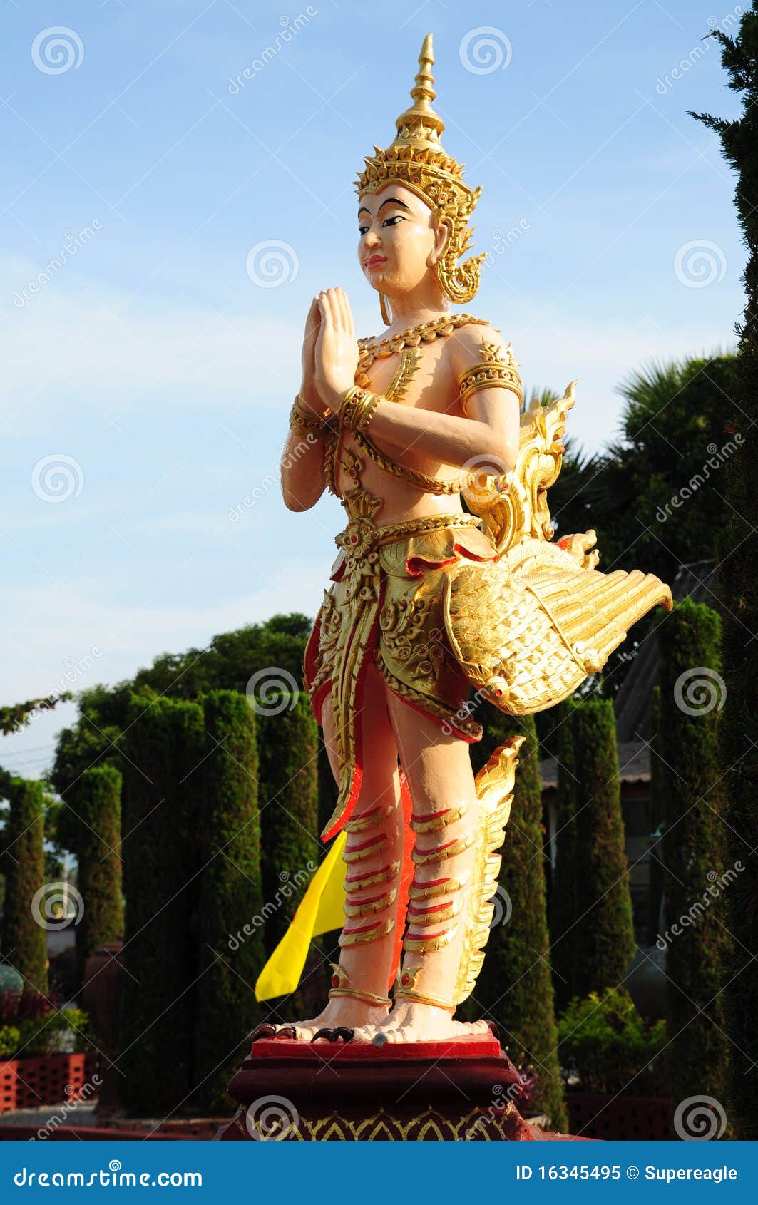 Kinnaree - Thai Creature stock image. Image of background - 16345495