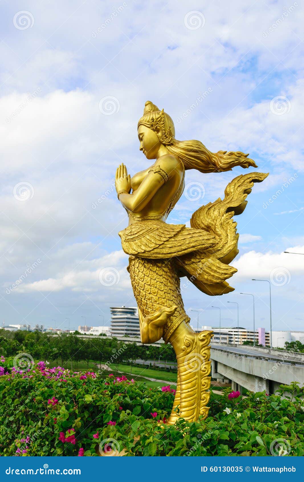 Kinnari statue stock image. Image of colorful, statue - 60130035