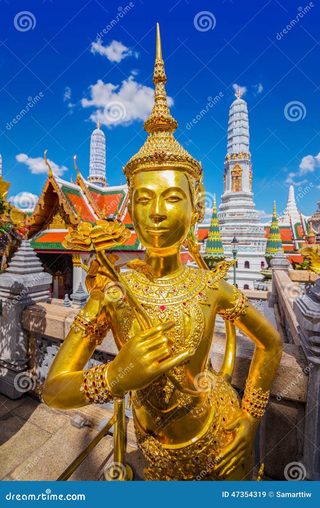 Kinnari statue stock image. Image of asia, buddhist, buddhism - 47354319