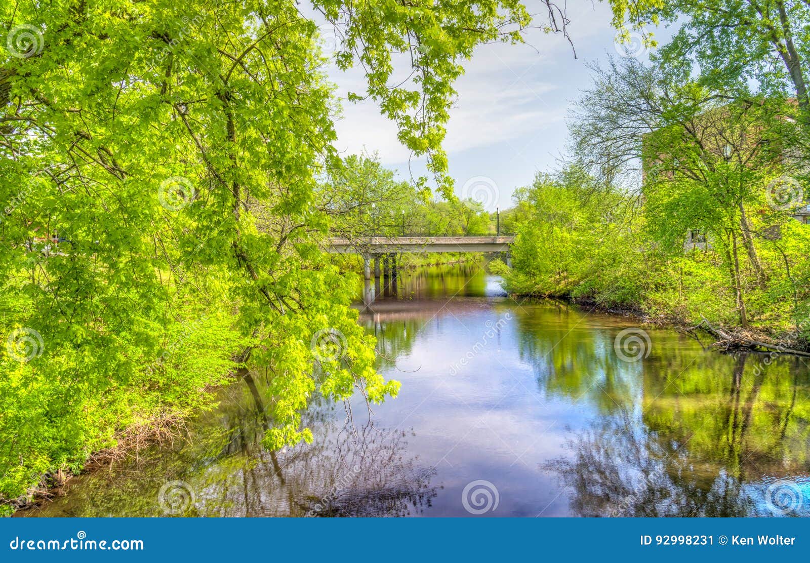 Kinnickinnic River in River Falls, Wisconsin Stock Image - Image of ...