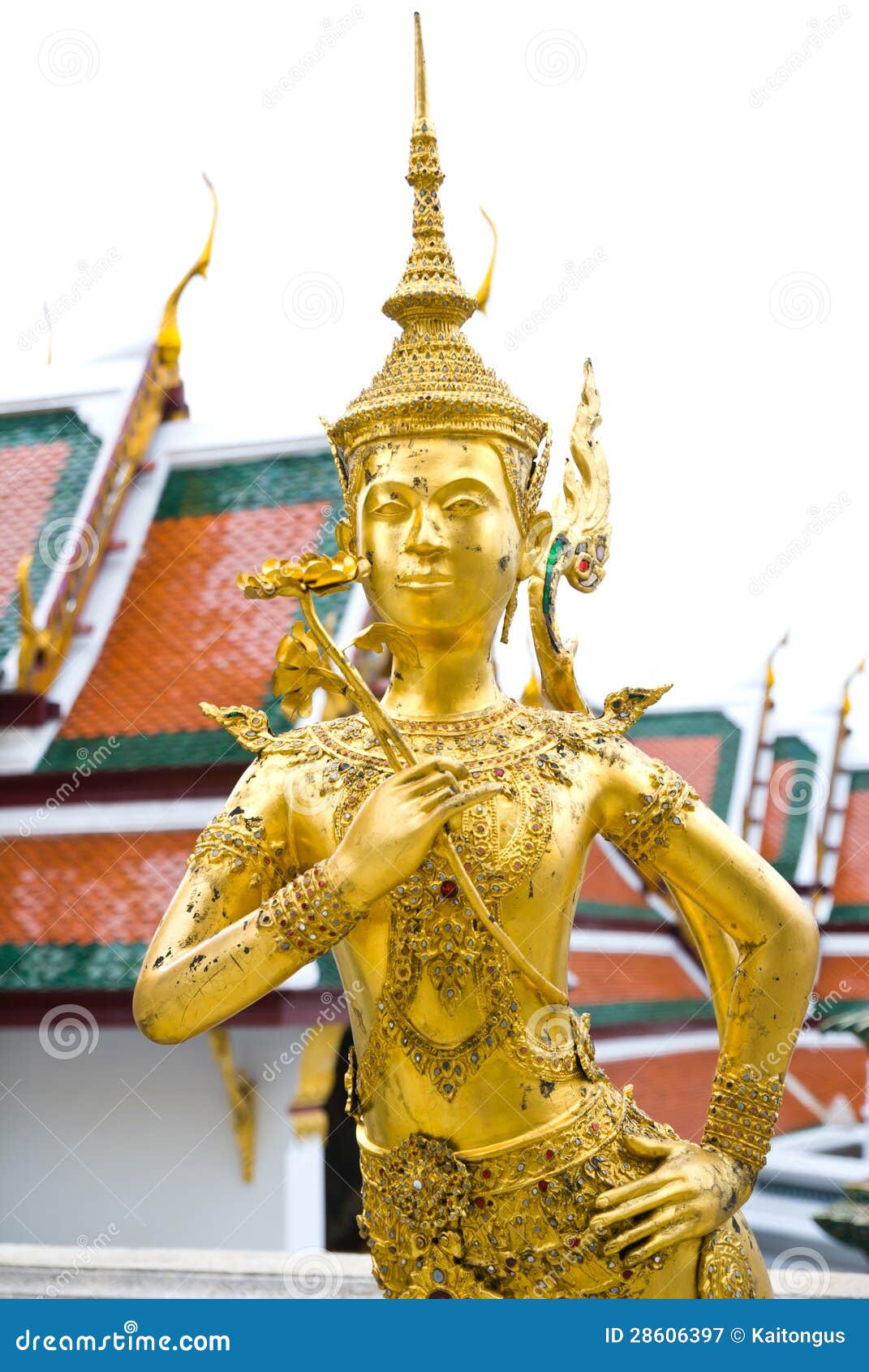 Kinnon Golden Statue in the Emerald Buddha Temple Stock Image - Image ...