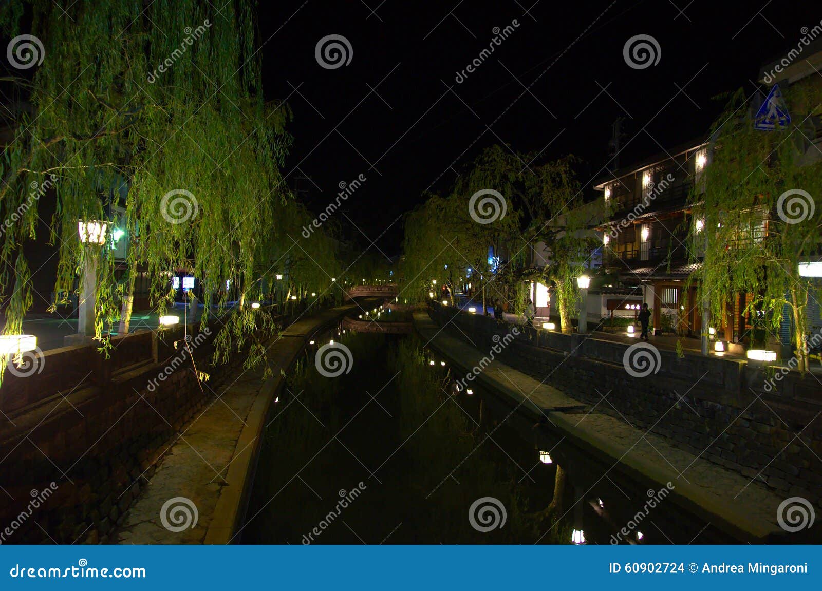 Kinosaki Onsen Night View From Kinosaki Onsen In Toyooka City, Hyogo ...
