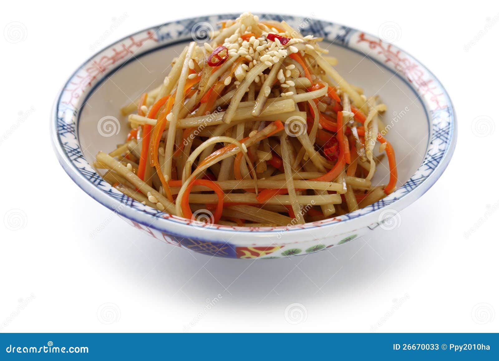 Kinpira Gobo, Sauteed Greater Burdock Root and Car Stock Image - Image ...