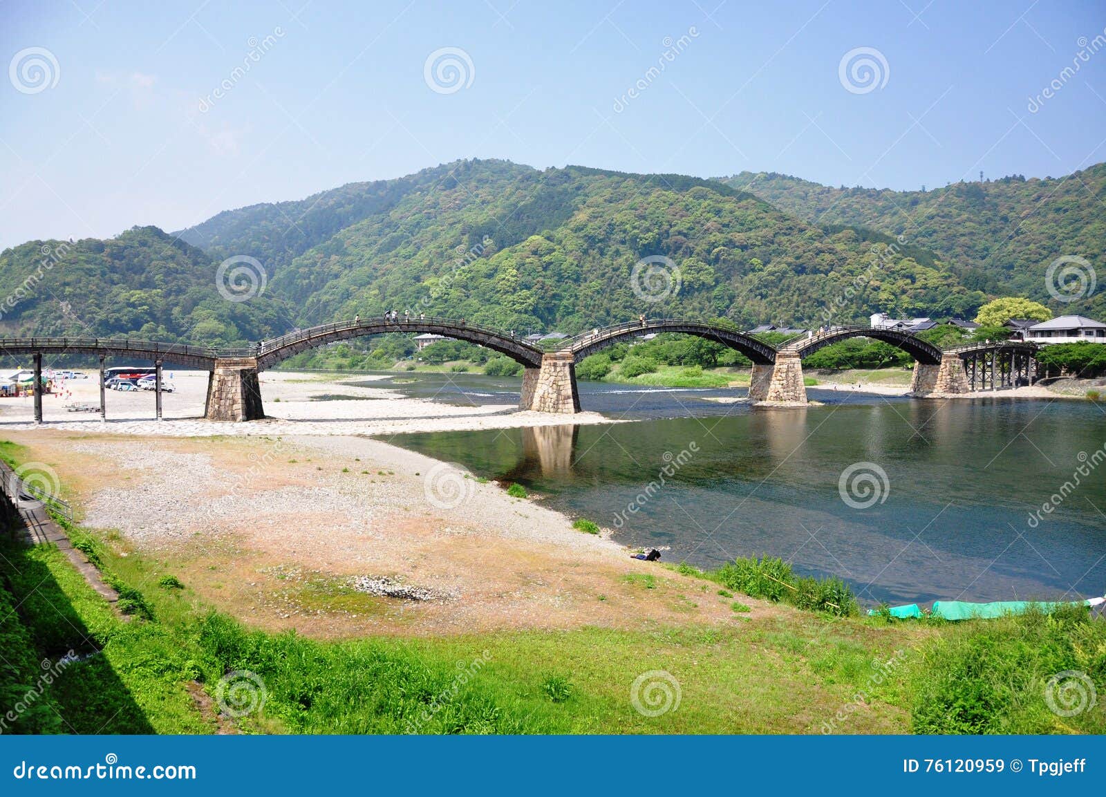 Kintai Bridge Japan stock image. Image of horizontal - 76120959