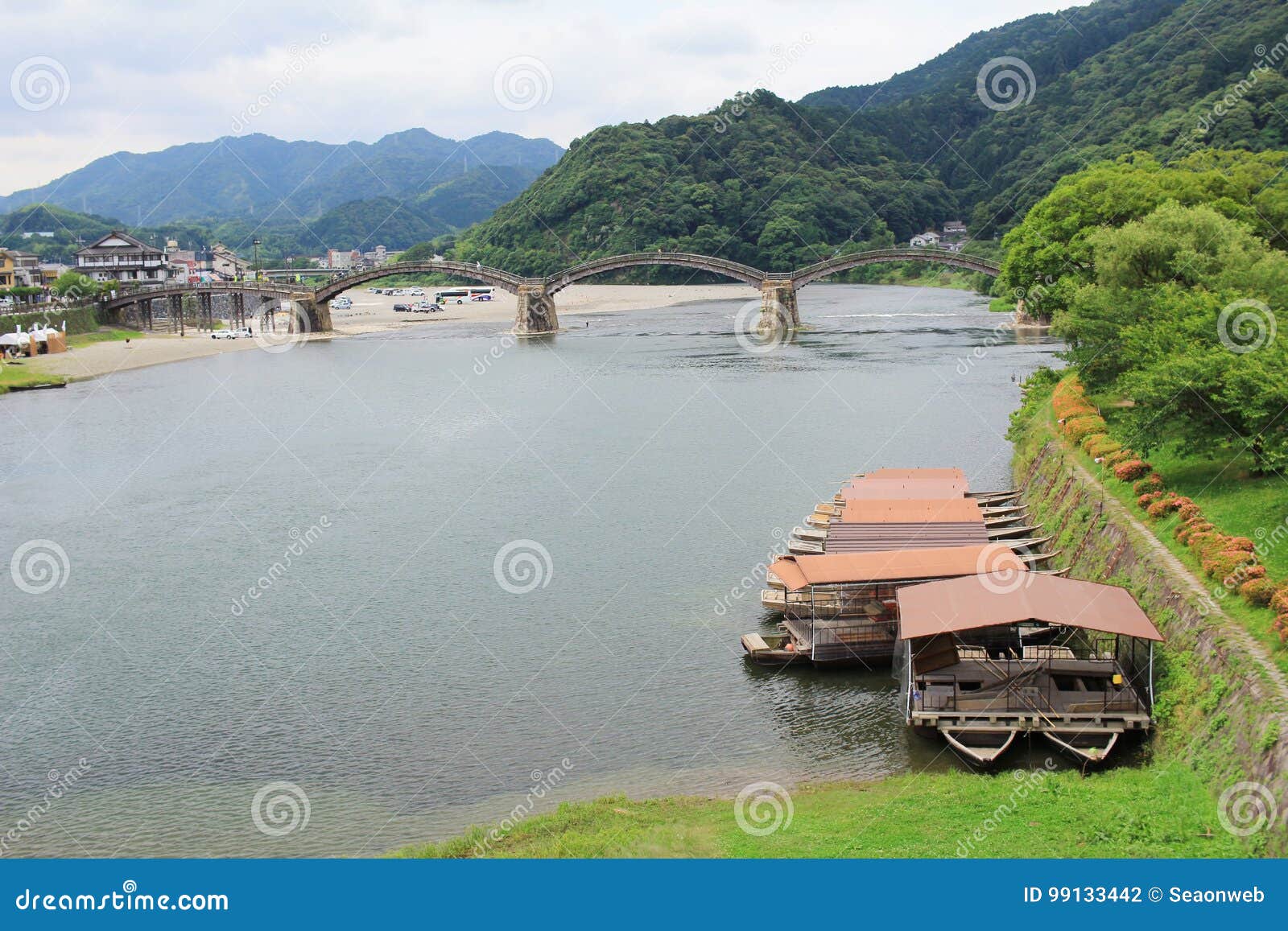 Kintai Bridge in the Summer Season Stock Photo - Image of spring ...
