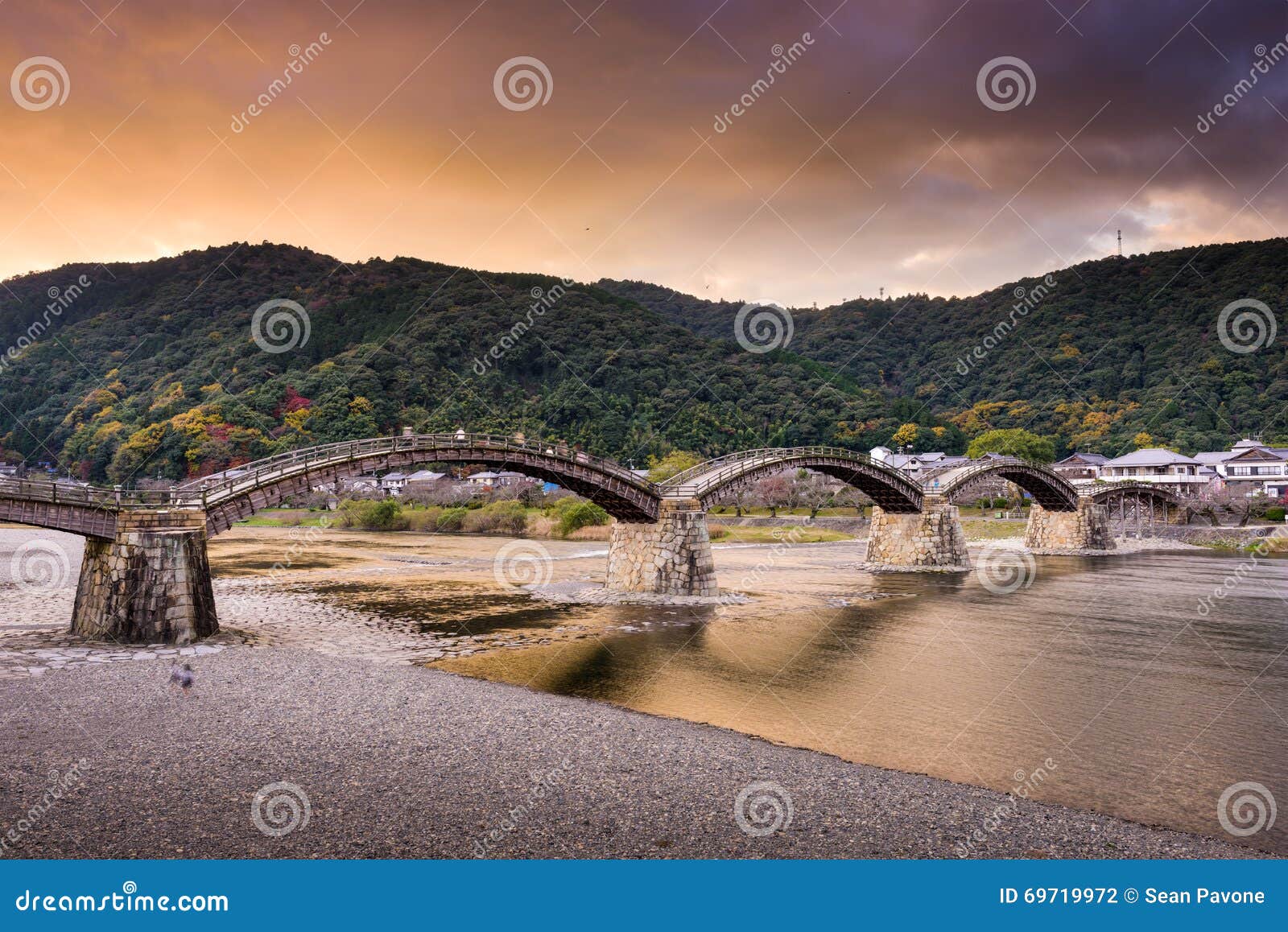 Kintaikyo Bridge of Iwakuni, Japan Stock Photo - Image of destination ...
