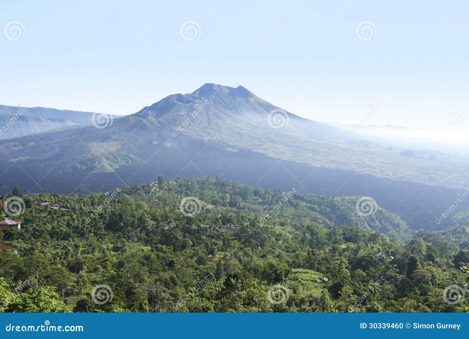 Kintamani-Vulkan Und See Batur Bali Stockfoto - Bild von panorama ...