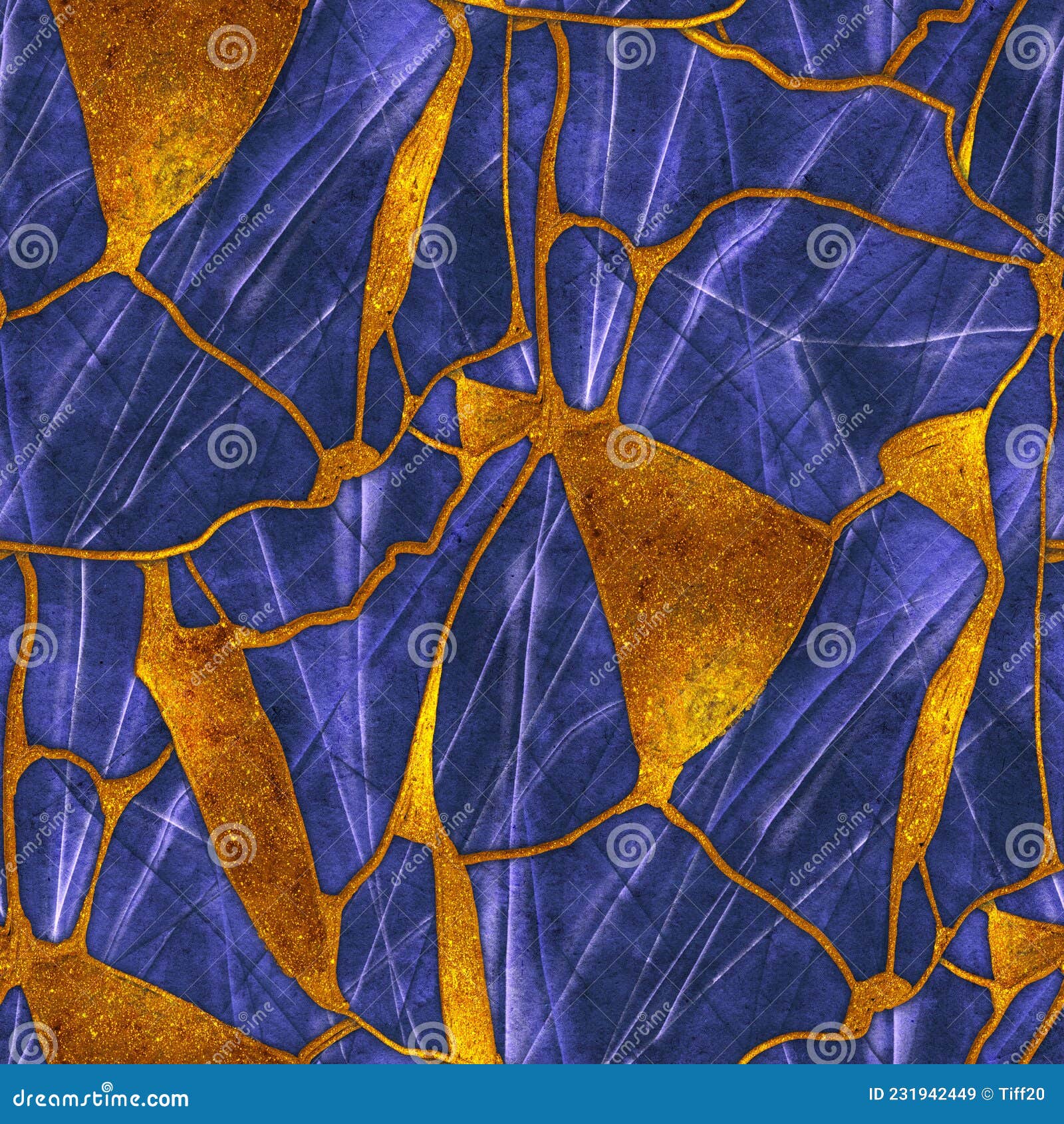 Kintsugi. Seamless pattern stock illustration. Illustration of broken ...