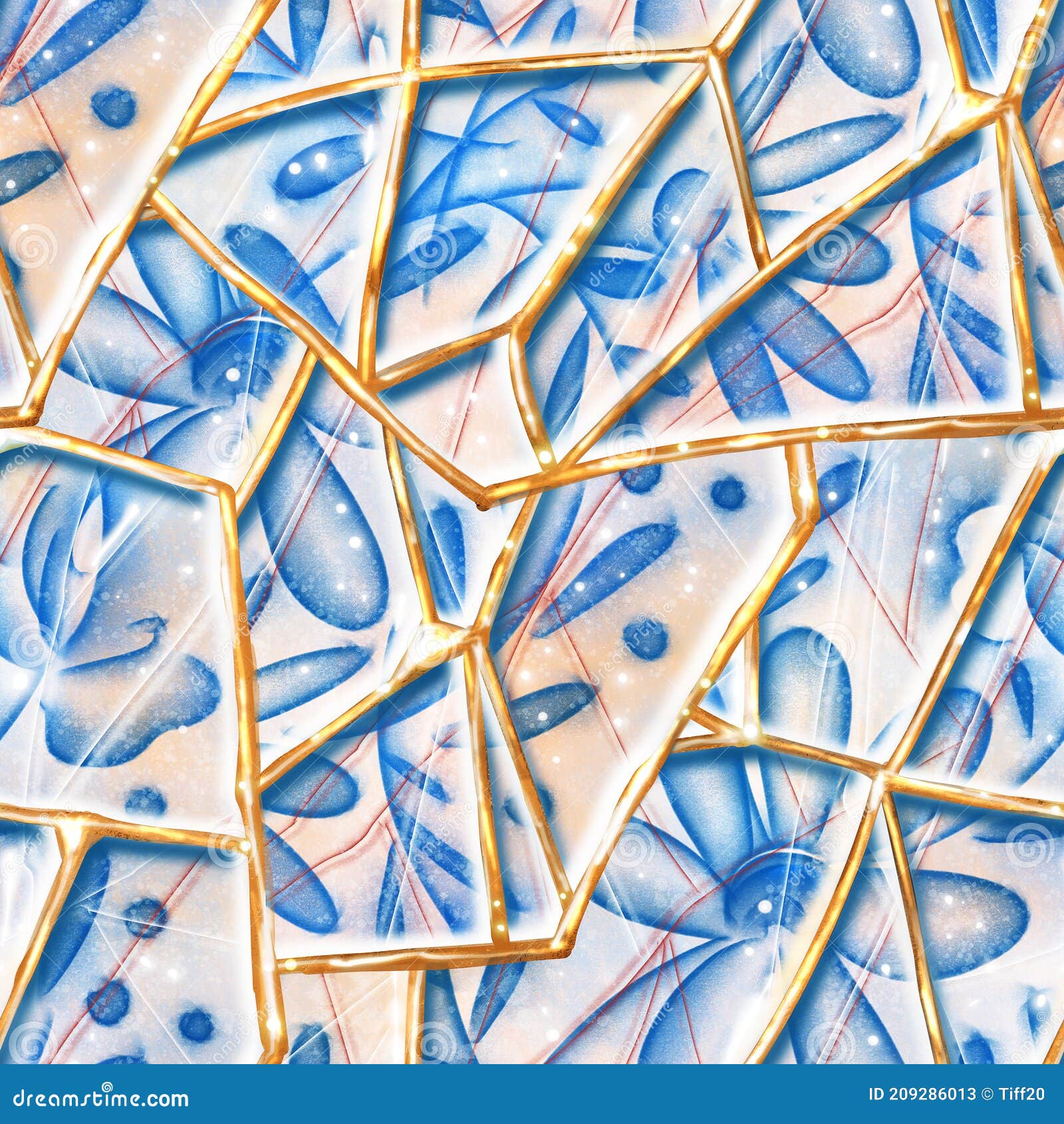 Kintsugi. Seamless pattern stock image. Image of antique - 209286013