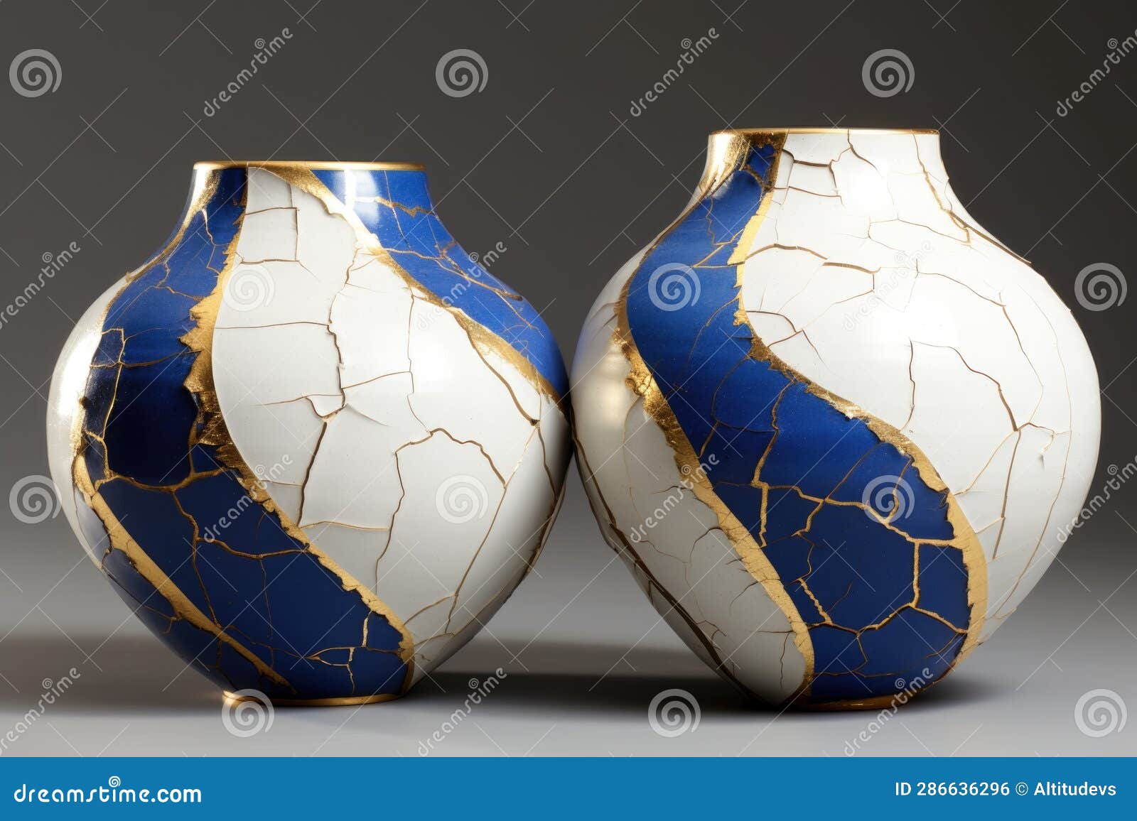 Before and after Kintsugi Transformation of Ceramics Stock Photo ...