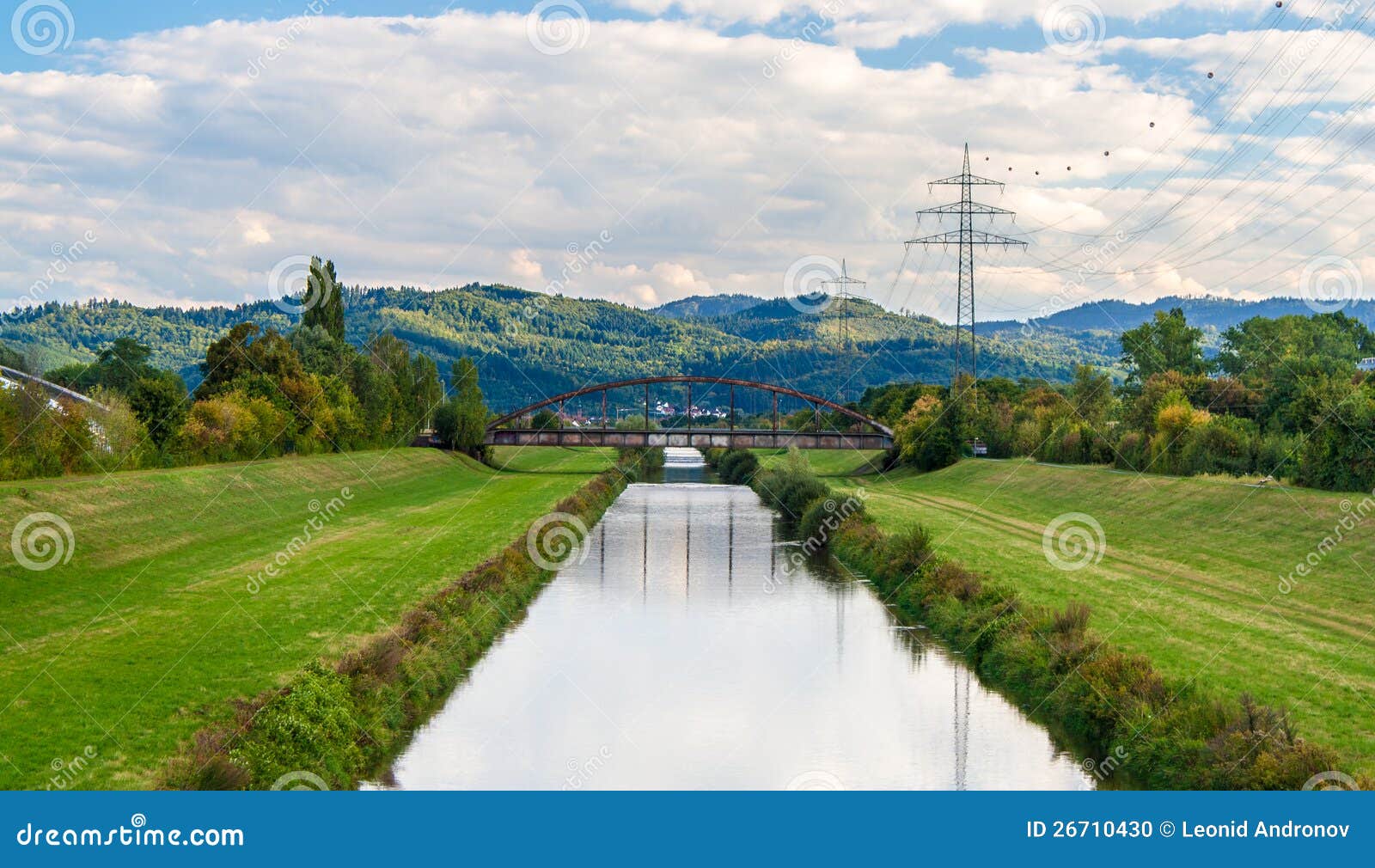 Kinzig River and Black Forest Mountains Stock Photo - Image of germany ...