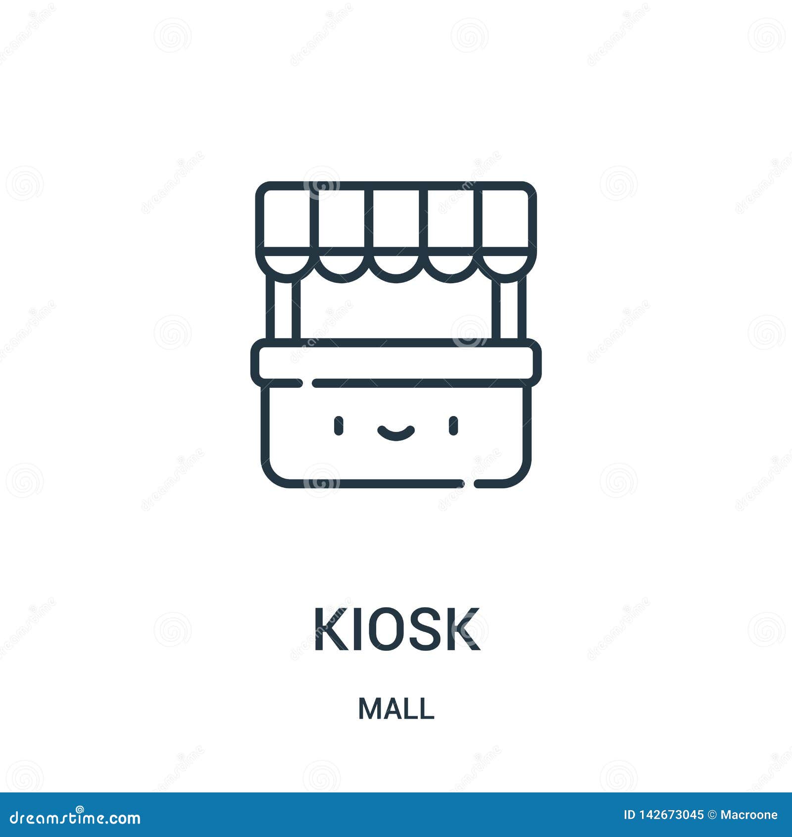 Kiosk Icon Vector from Mall Collection. Thin Line Kiosk Outline Icon ...