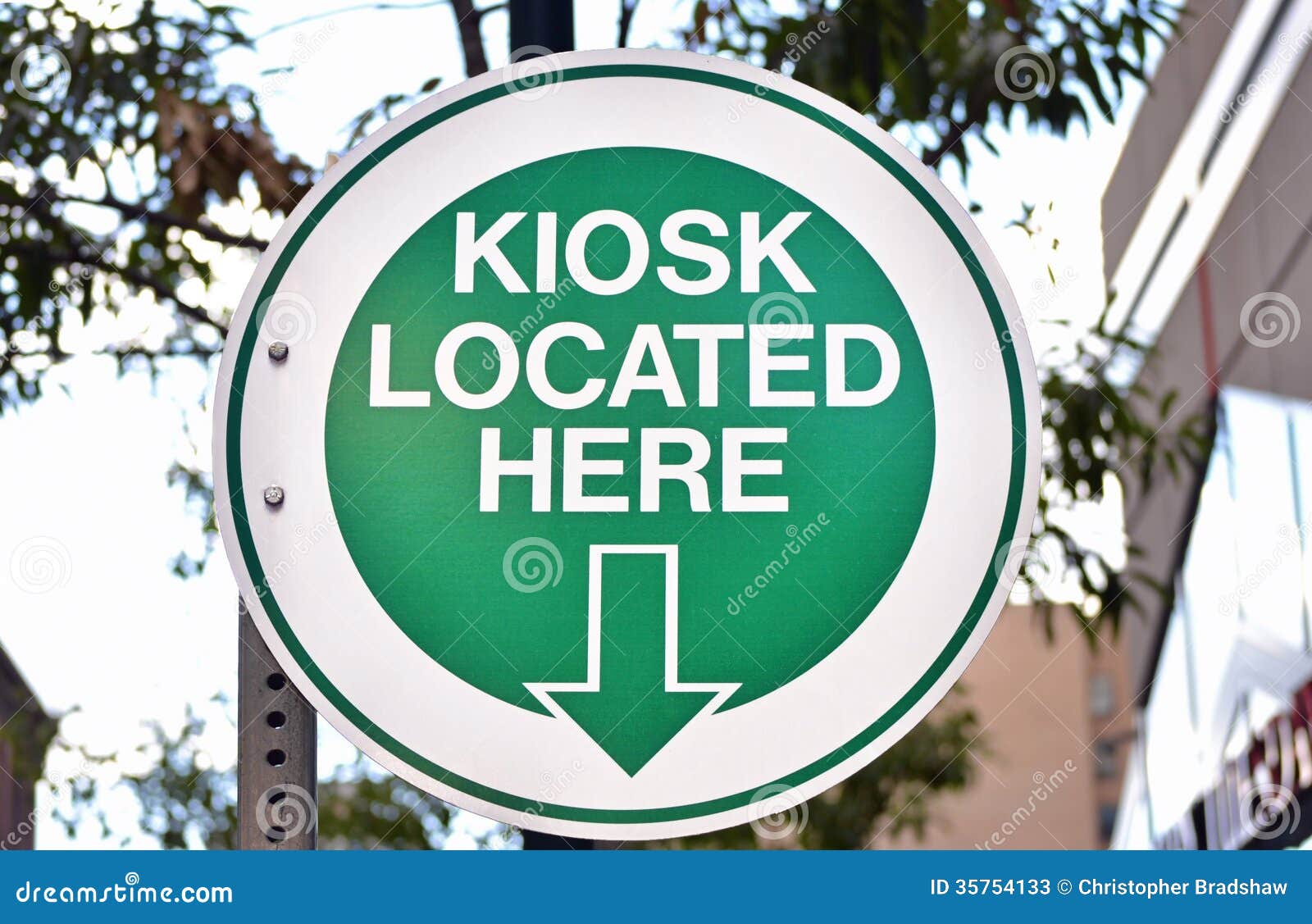 Kiosk Sign stock image. Image of direction, information - 35754133