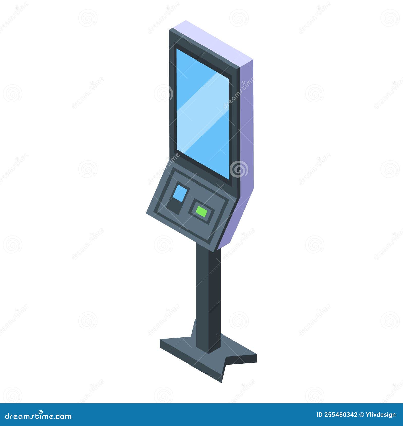 Kiosk Touchscreen Icon Isometric Vector. Hand System Stock Illustration ...