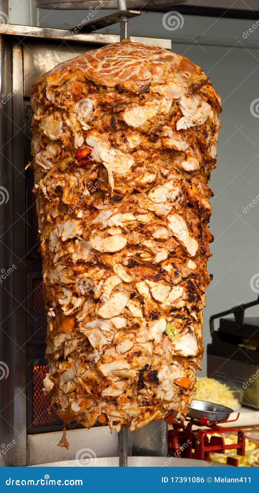 Kip Doner Kebab stock foto. Image of oostelijk, gekruid - 17391086