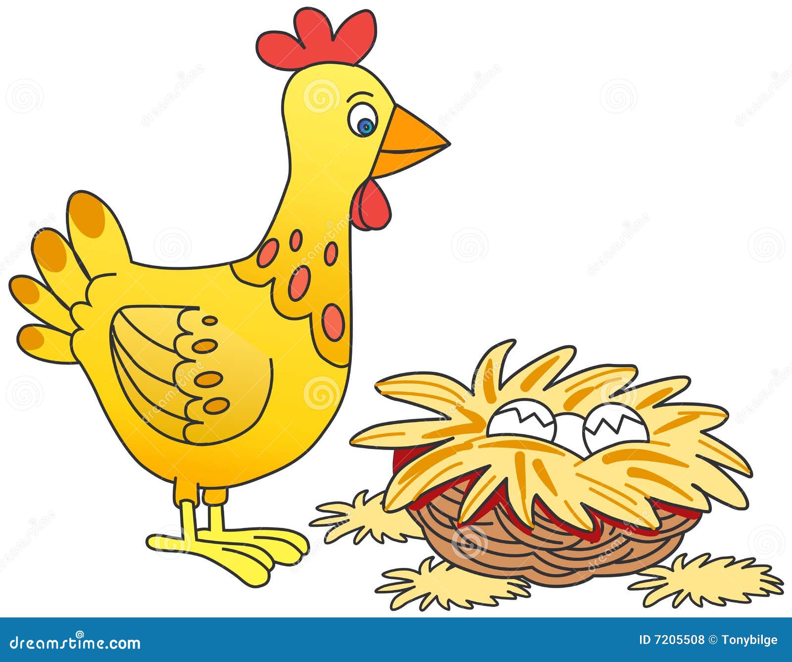 Kip en eieren vector illustratie. Afbeelding bestaande uit nave - 7205508