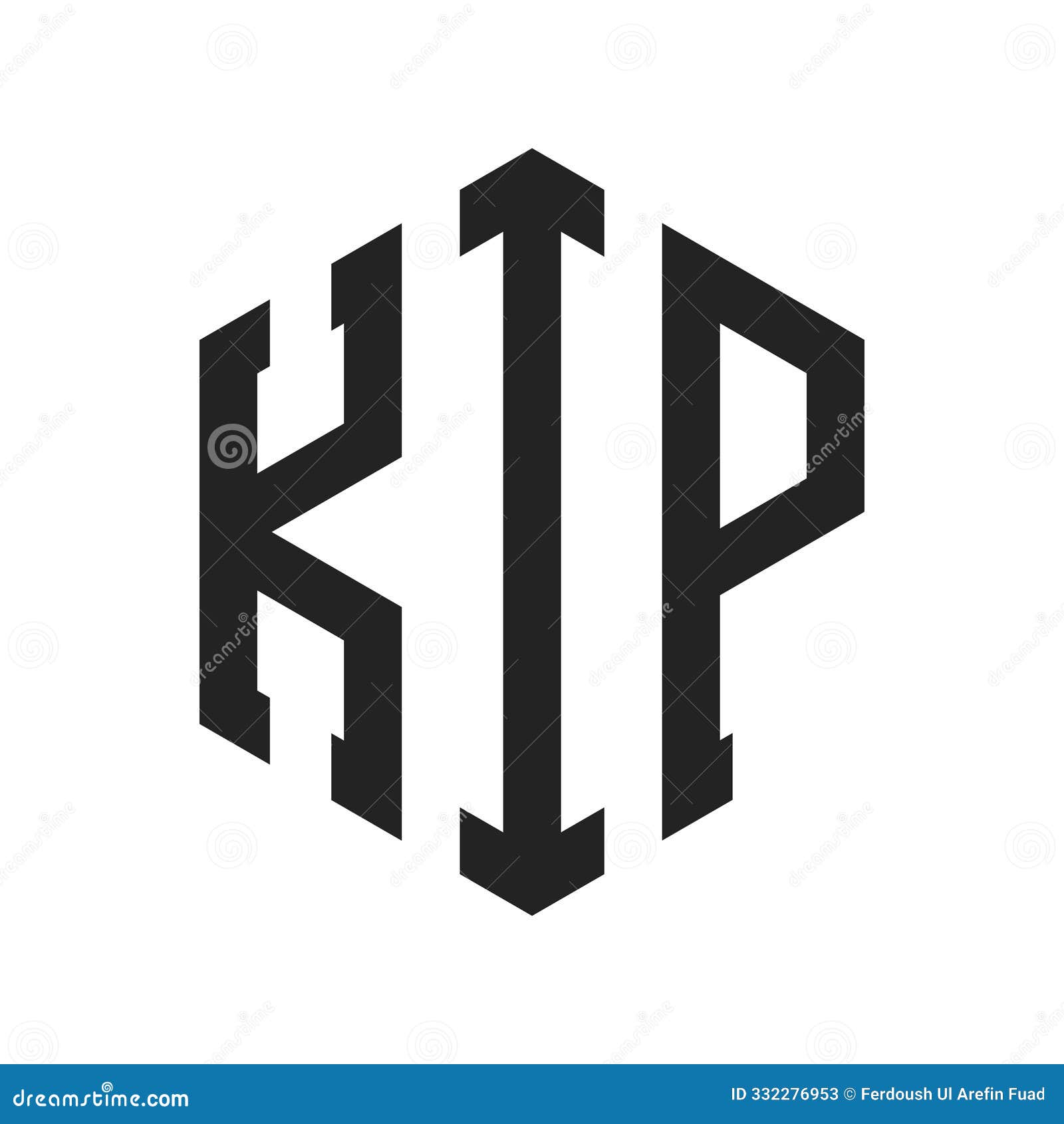 KIP Logo Design. Initial Letter KIP Monogram Logo Using Hexagon Shape ...